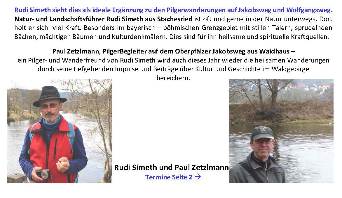 Einladung: Heilsame Wanderungen mit Pilger Rudi Simeth und Paul ...