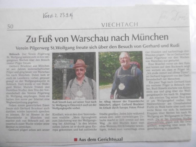 Wandern mit Pilger Rudi Simeth – zwei Termine für Kurzentschlossene ...